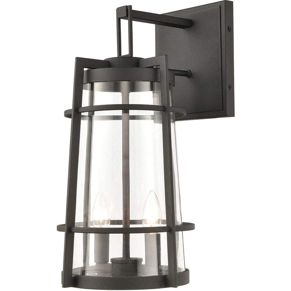 Elk Home 10-Inch Wide Outdoor Crofton Wall Sconce, Charcoal - Walmart.com
