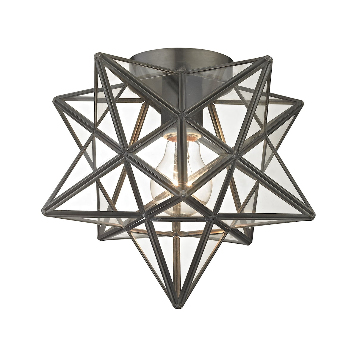 Elk Home 11-Inch Wide Moravian Star Flush Mount, Oil Rubbed Bronze ...