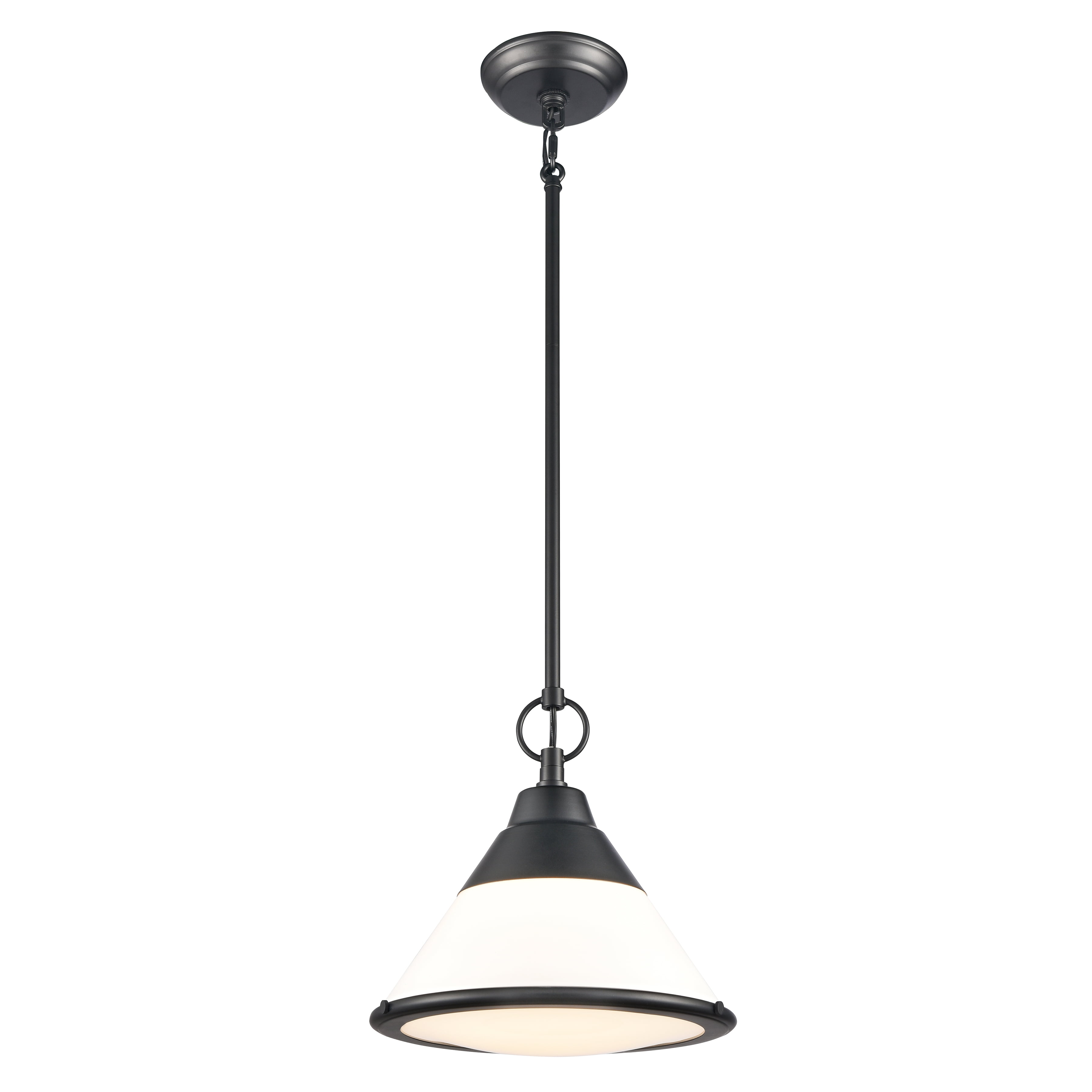Elk Home 12-Inch Wide Sven Pendant, Transitional, Matte Black - Walmart.com
