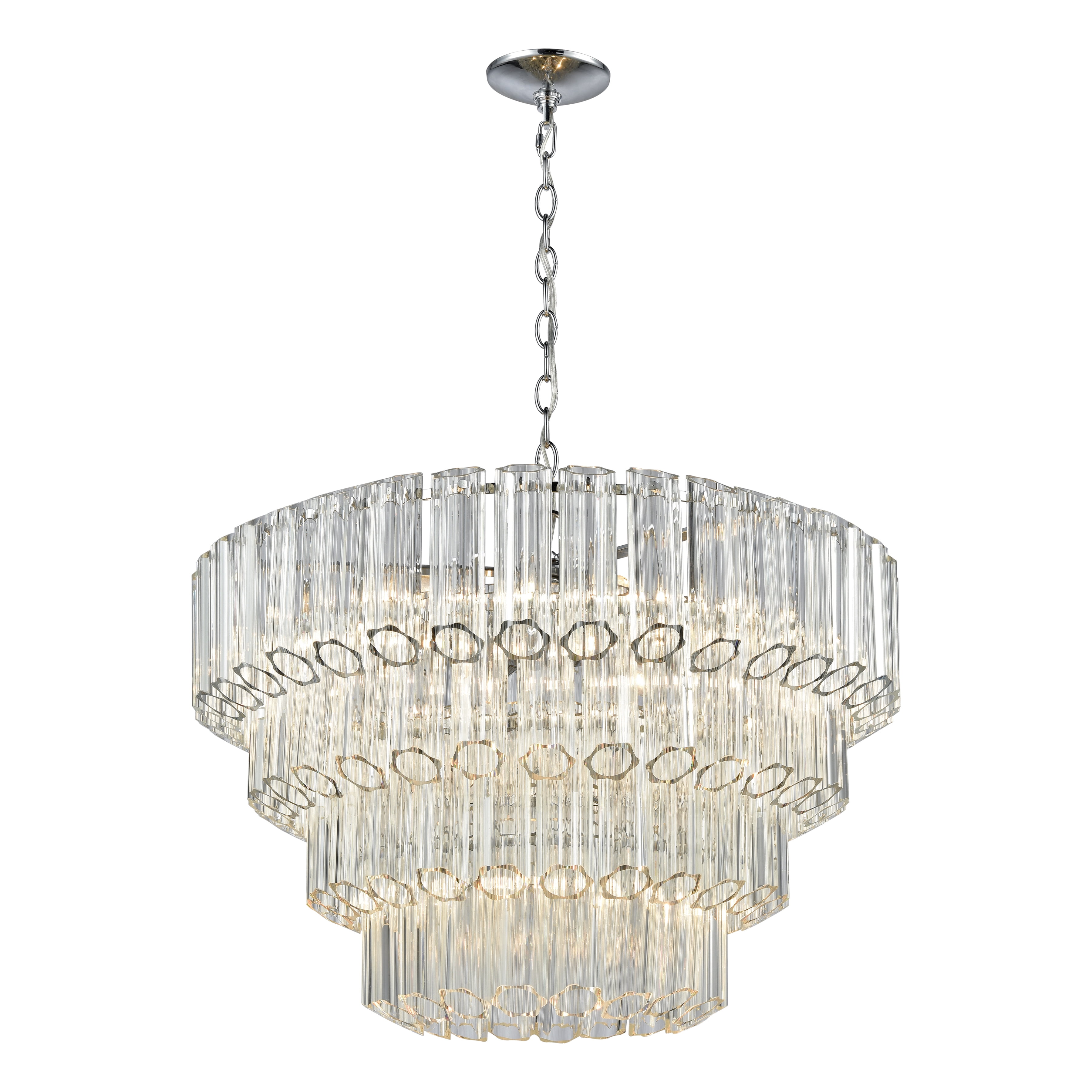 Elk Home 26-Inch Wide Carrington Chandelier, Polished Chrome - Walmart.com