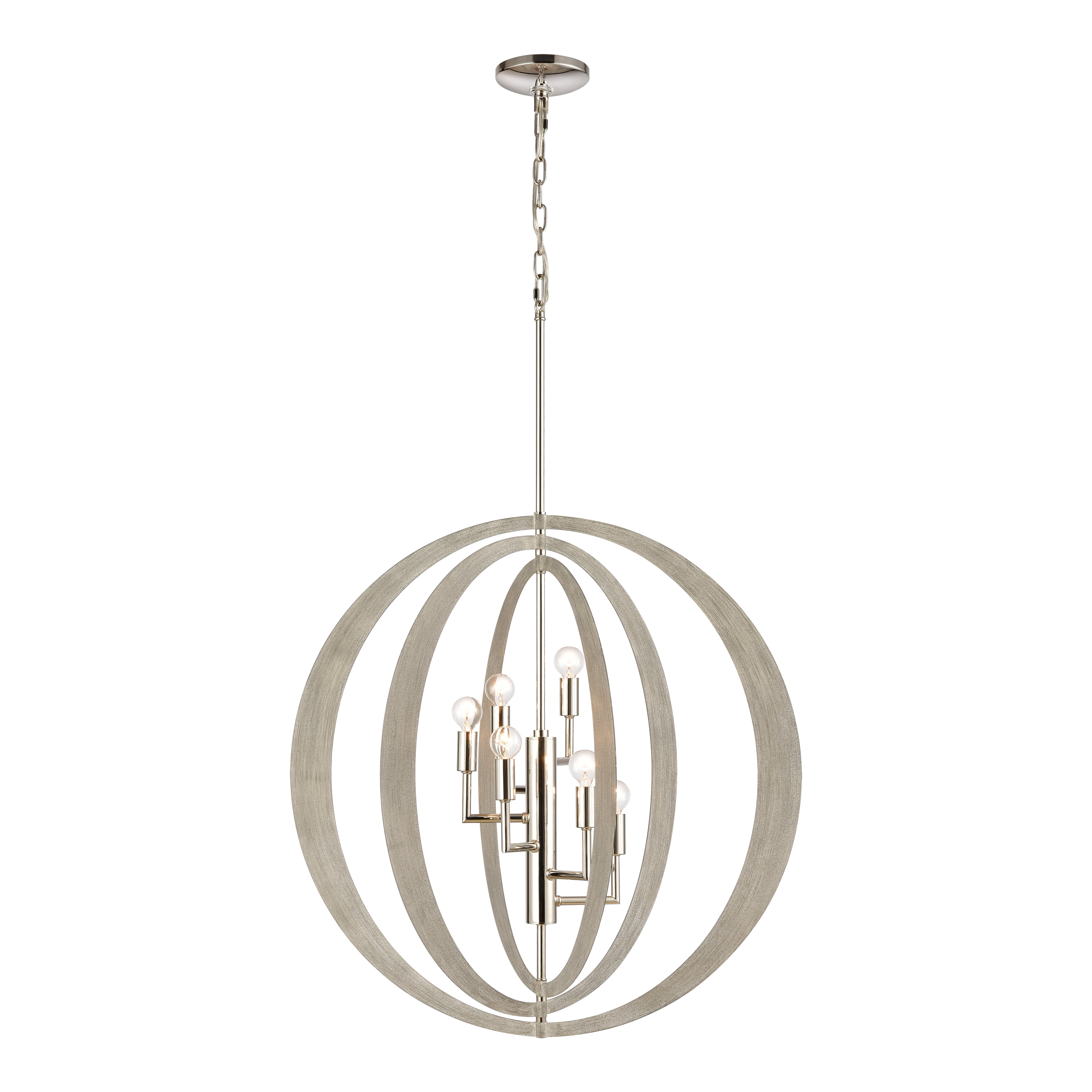 Elk Home 26-Inch Wide Retro Rings Chandelier, Sandy Beechwood - Walmart.com