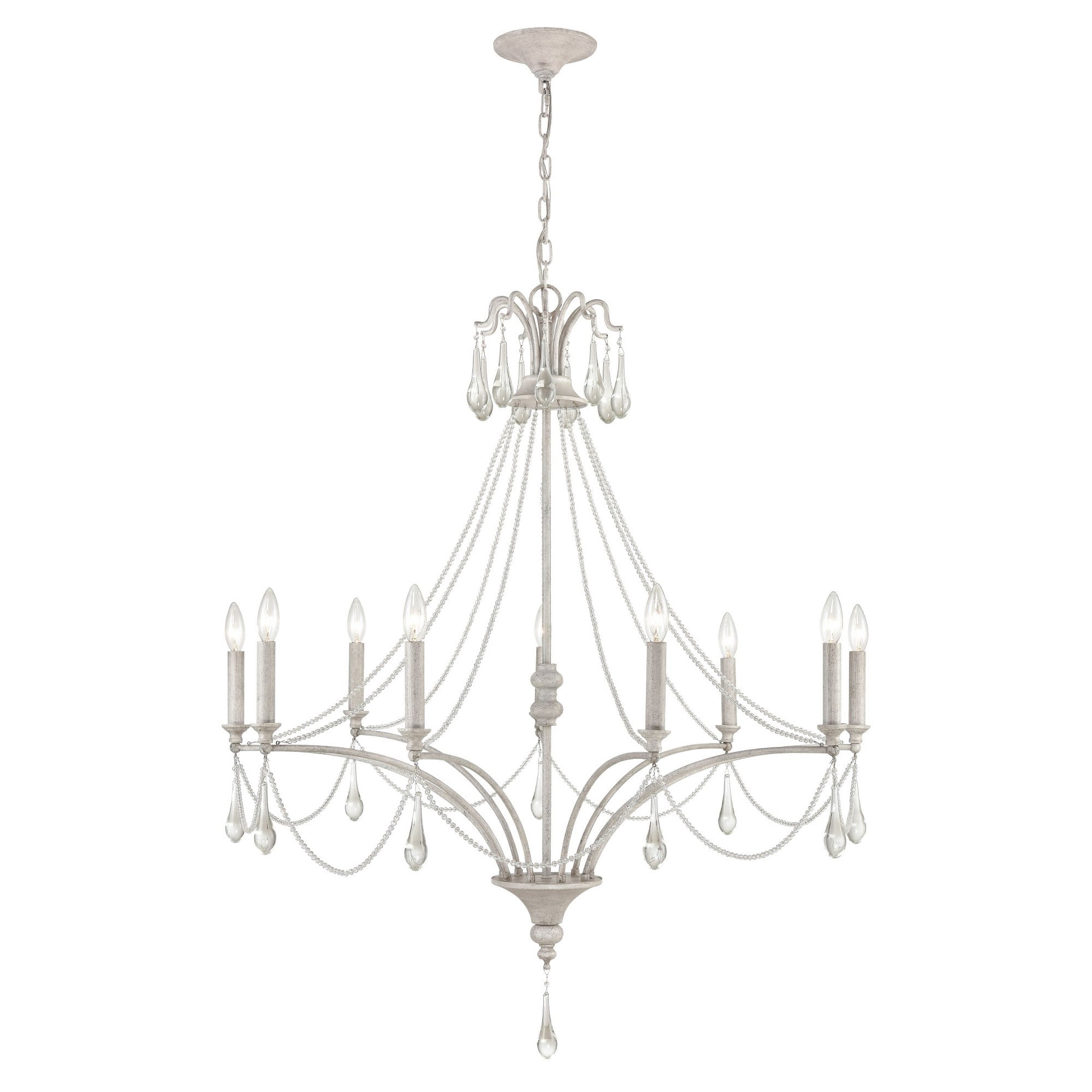 Elk Home 38-Inch Wide French Parlor Chandelier, Vintage White - Walmart.com