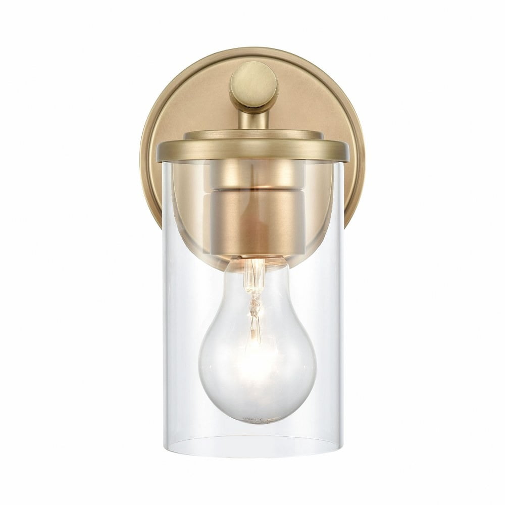 Elk Home 5-Inch Wide Burrow Vanity Light, Traditional, Natural Brass ...
