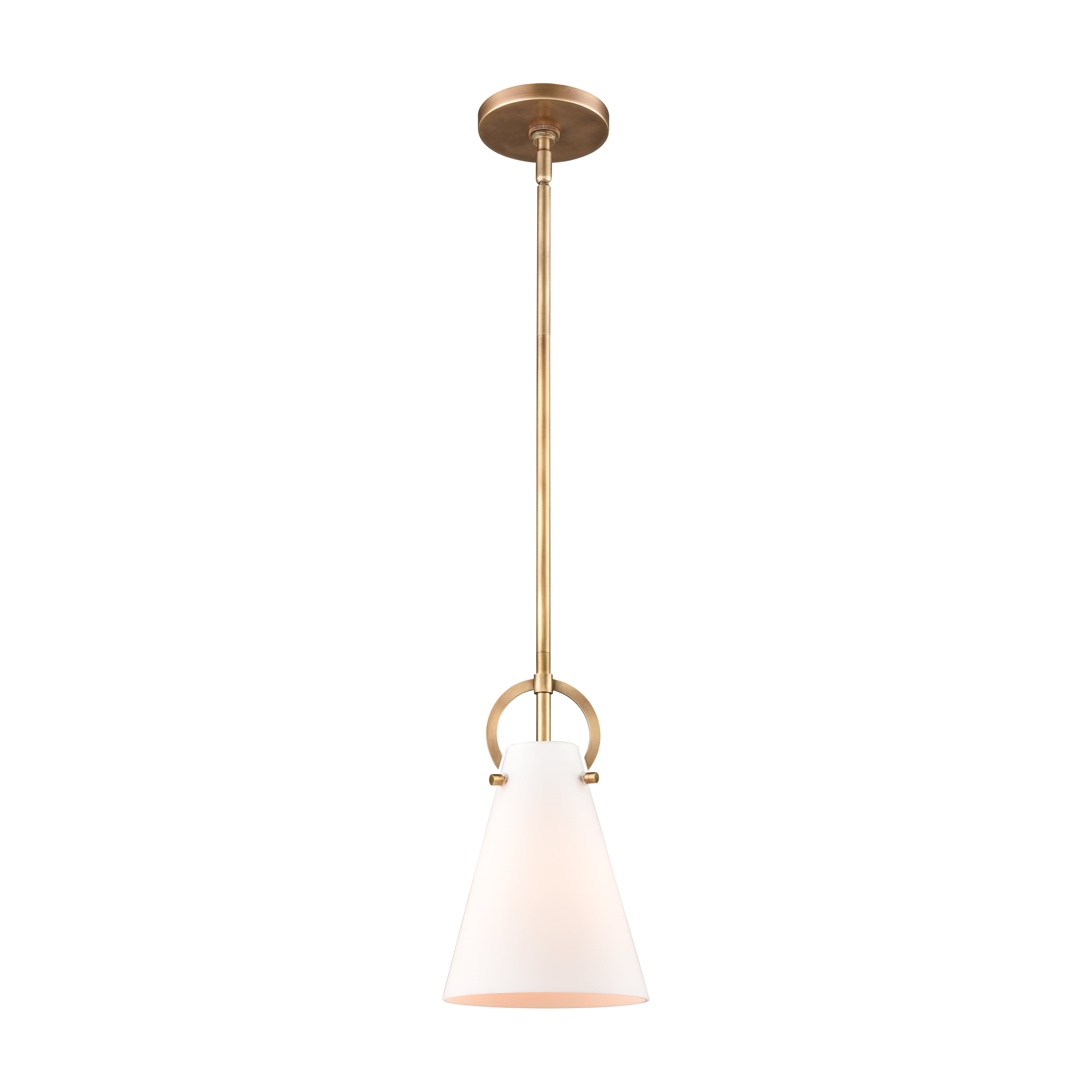 Elk Home 7-Inch Wide Gabby Mini Pendant, Modern/Contemporary, Brass ...