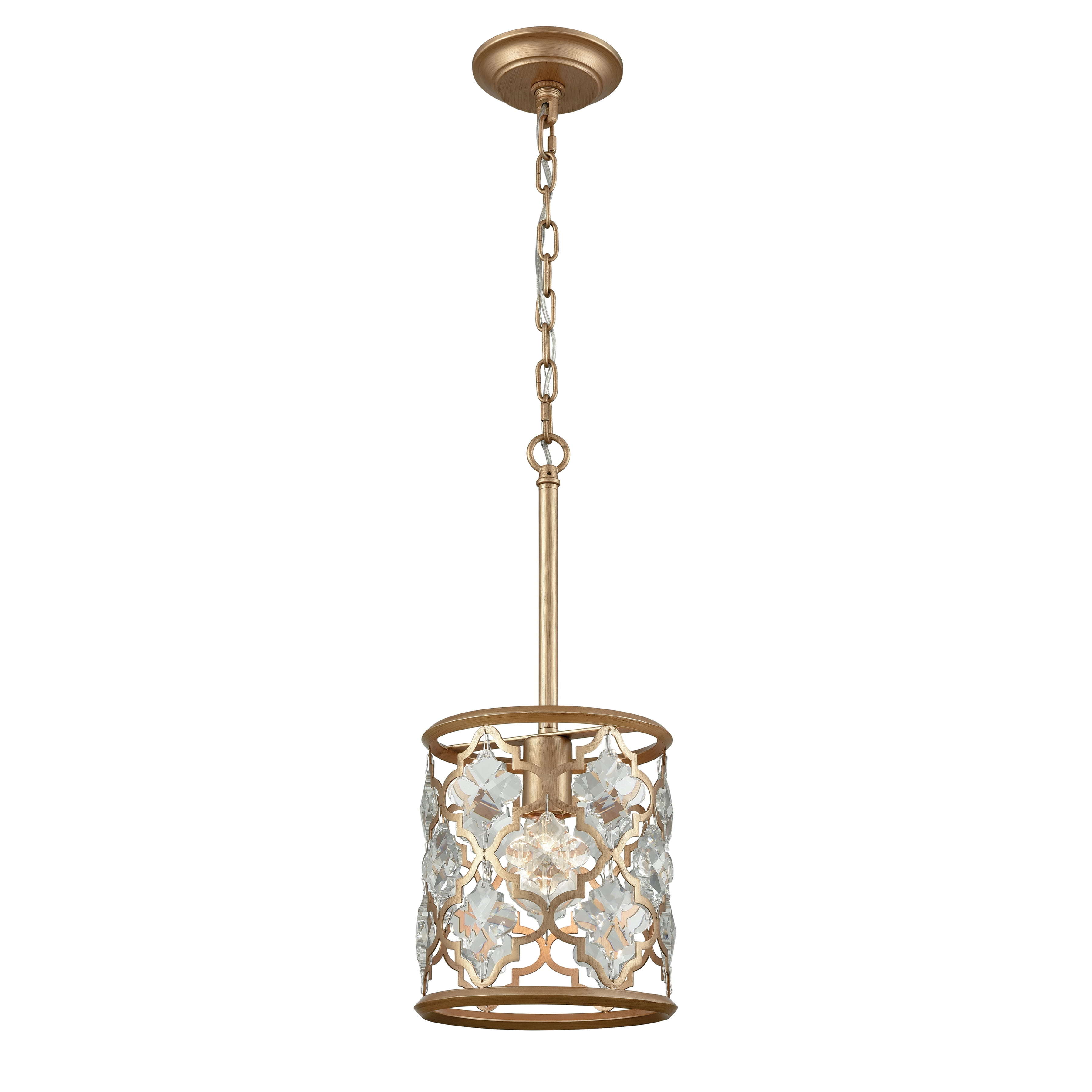 Elk Home 8-Inch Wide Armand Mini Pendant, Traditional, Matte Gold ...