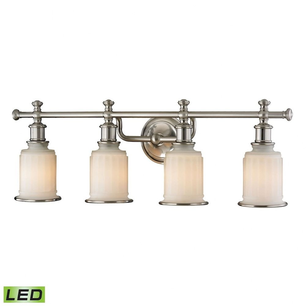 ELK lighting Acadia 4 Light LED Vanity In Brushed Nickel - Walmart.com