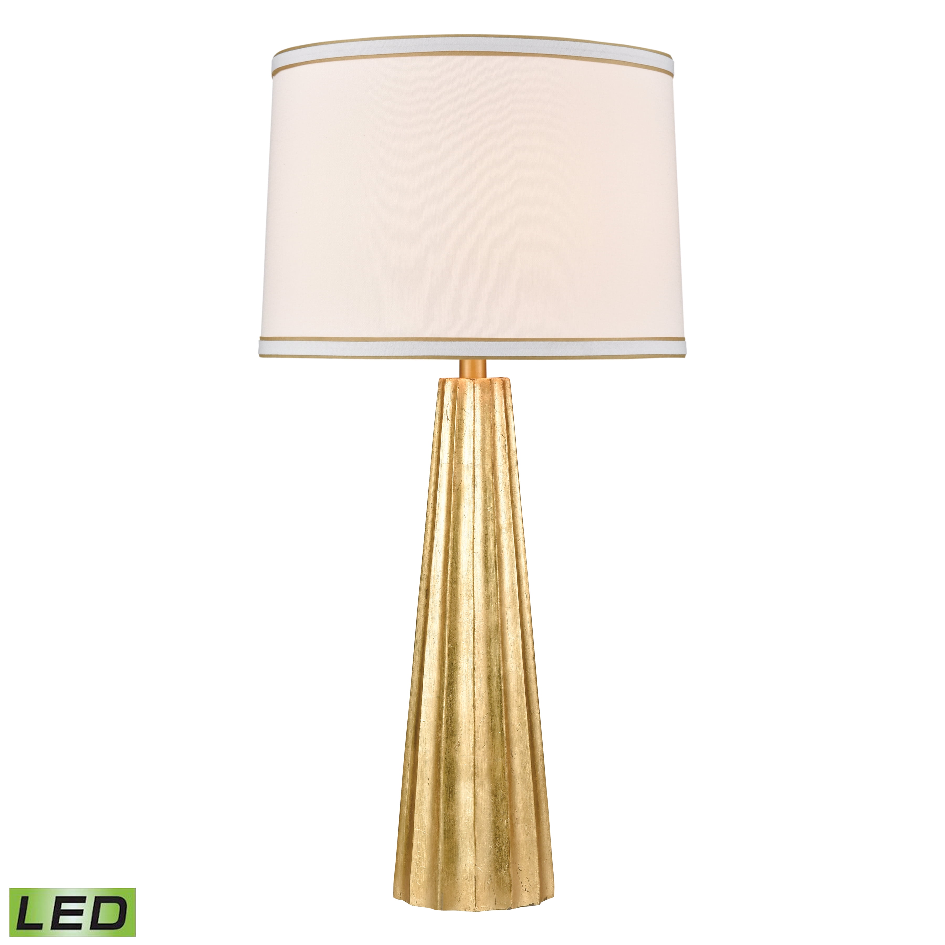 Elk Home Hightower Gold Leaf Table Lamp, Transitional Style - Walmart.com