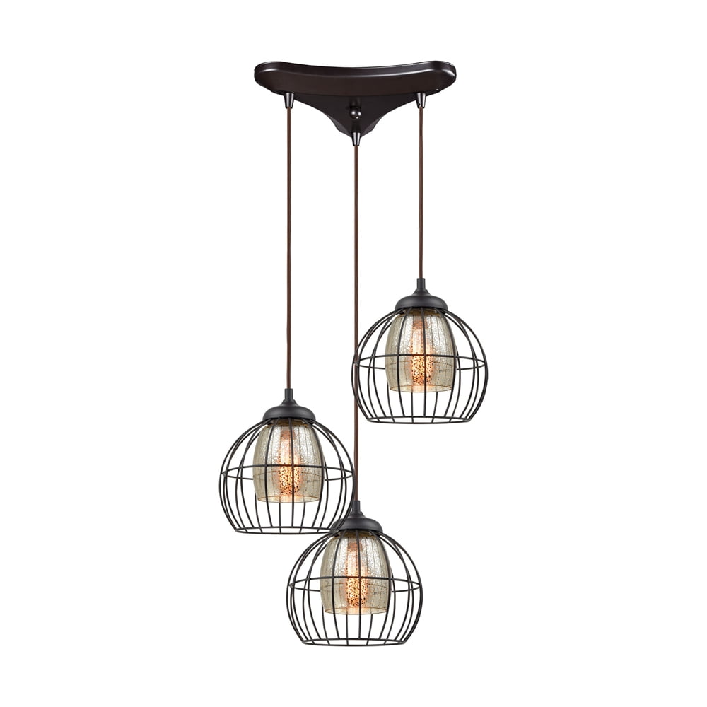 3-Light Round Pendant in Oil Rubbed Bronze Finish - Walmart.com