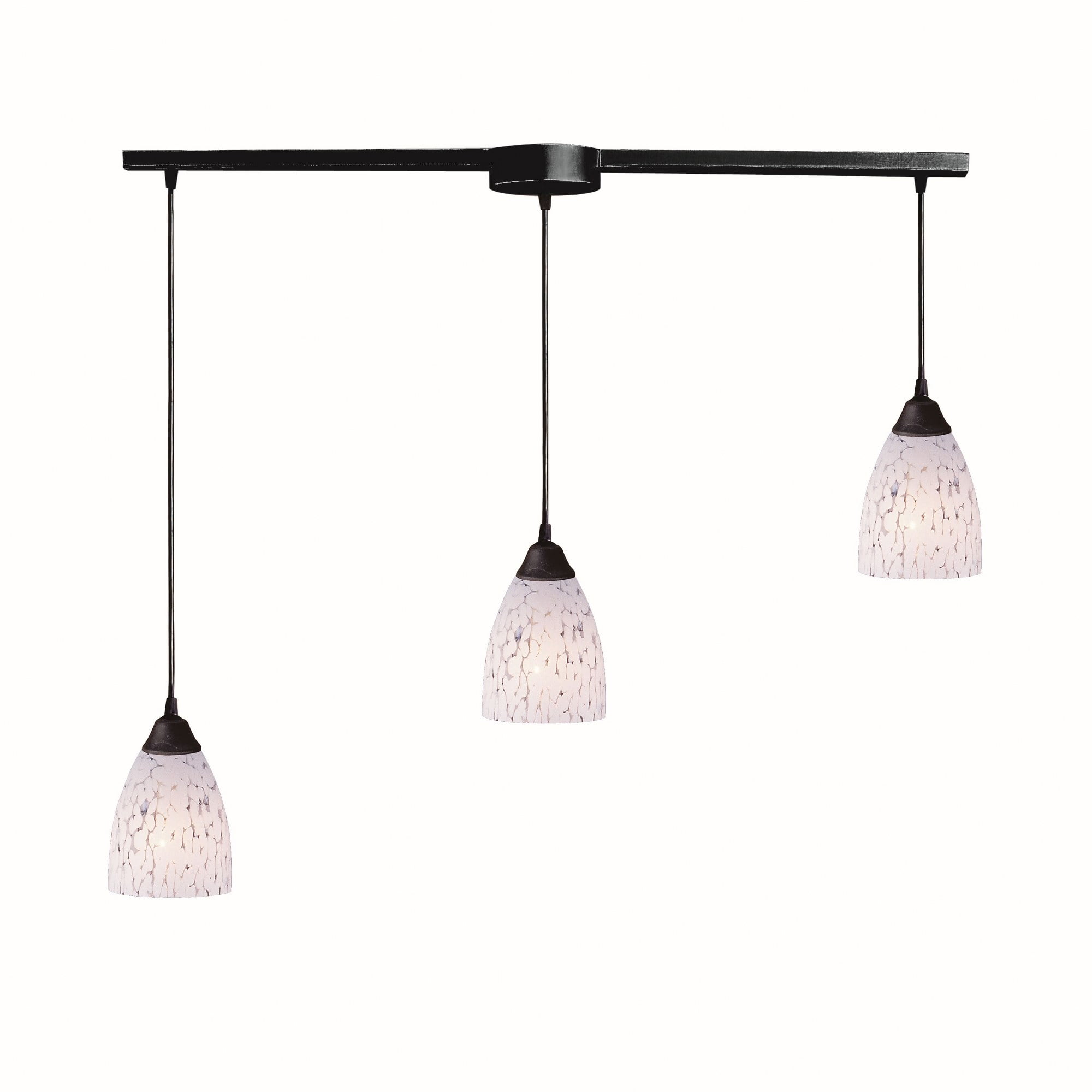 Elk Lighting Classico 3-light Linear Pendant Fixture In Dark Rust With ...
