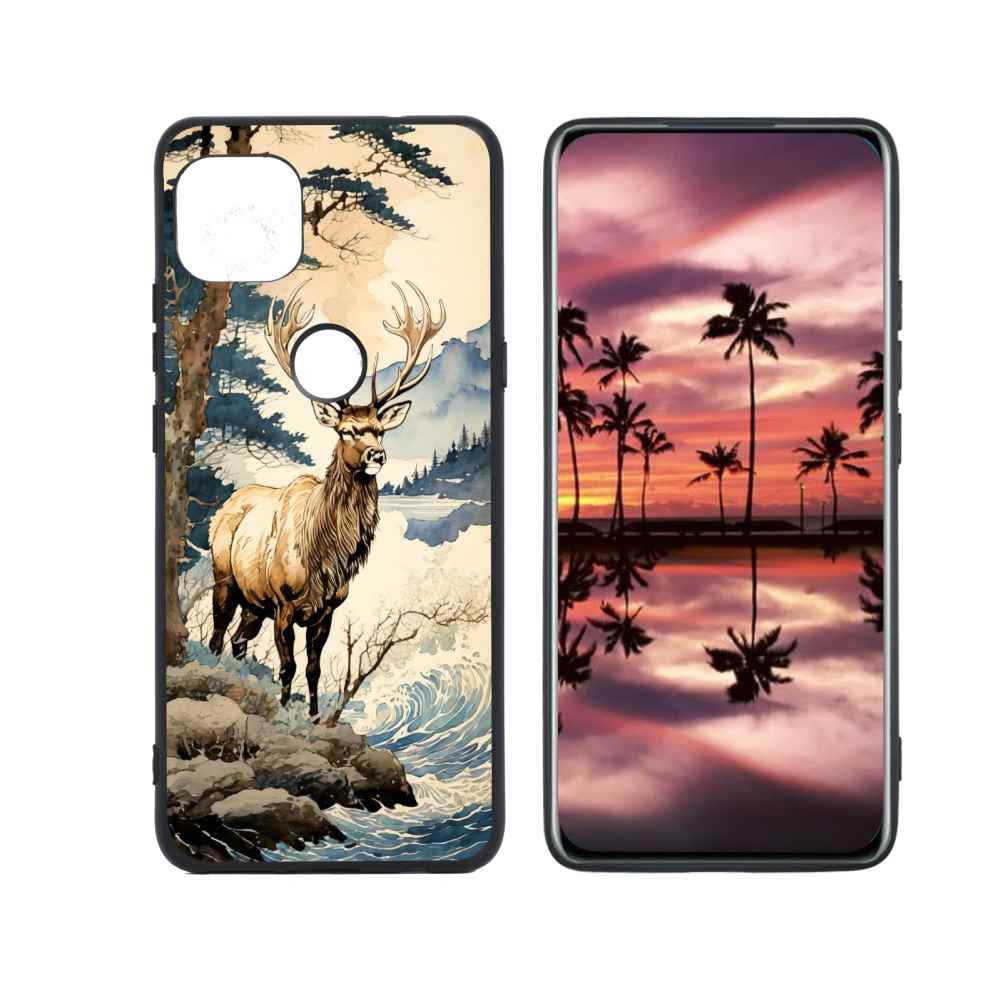 Elk Phone Case, Designed for Moto One 5G Ace Case Soft Silicon for ...
