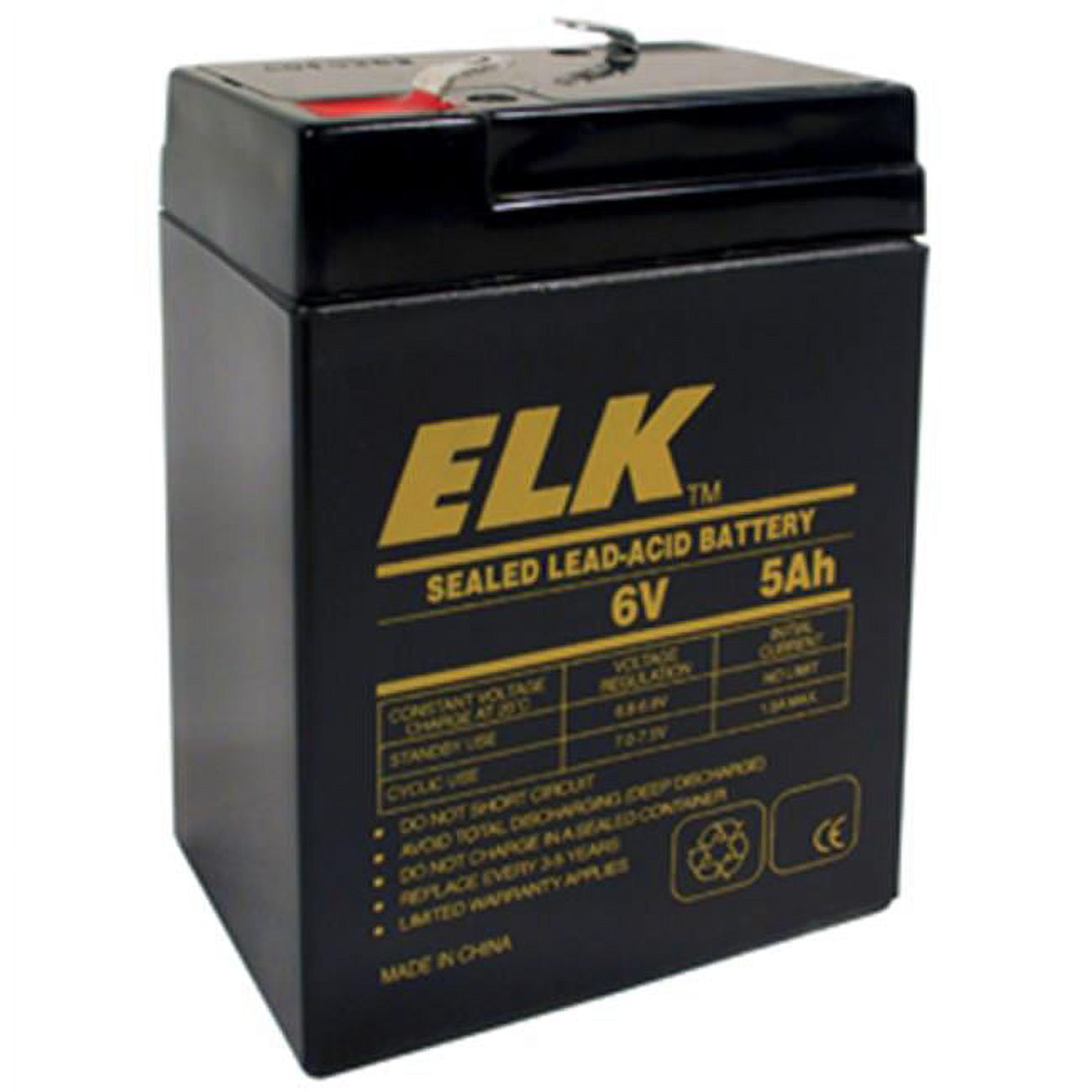 Elk Products ELK0650 6 V - 5.0Ah Lead Battery - Walmart.com