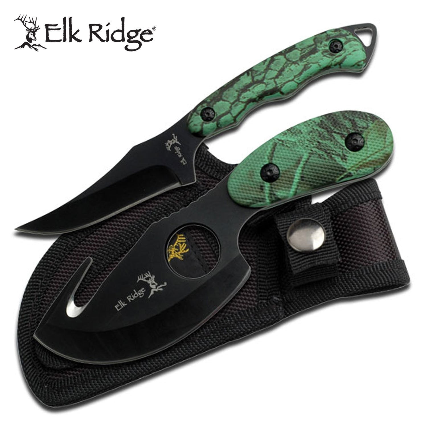 Master Cutlery Elk Ridge Hunting Knife Set, 2-Piece, Fixed Blade, Full ...