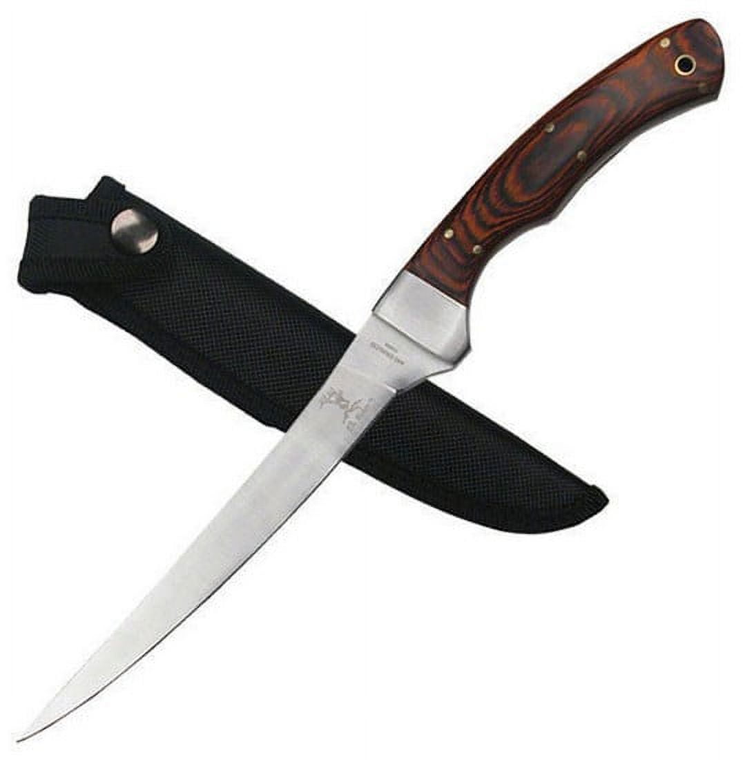 Elk Ridge Fillet Fixed Blade Knife, 6.875in, Stainless Blade, Laminated ...