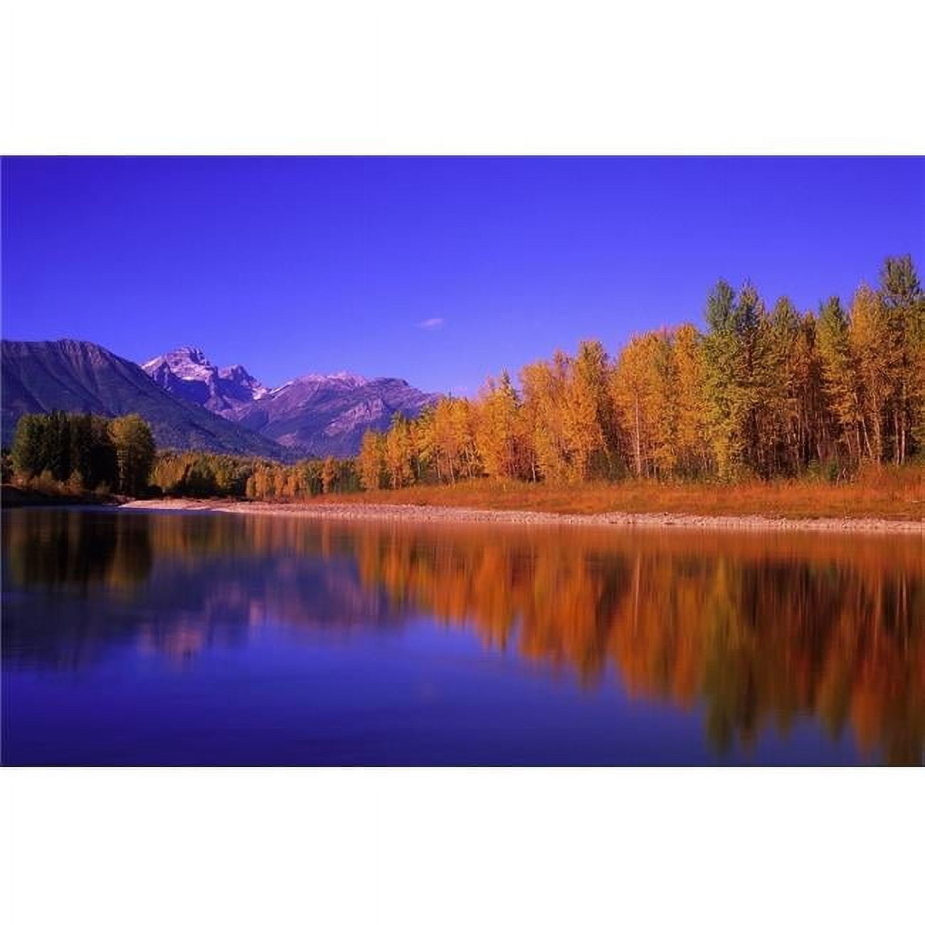 Elk River In Autumn With Three Sisters Mountain Range In The Background ...