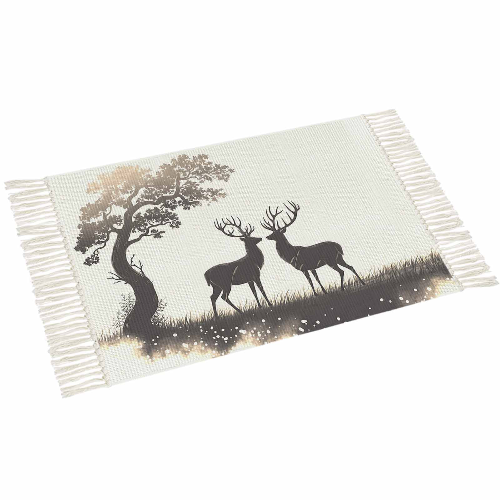 Elk Washable Bath Rug - 2x3 Entry Rug Washable Indoor Bathroom Door Mat ...