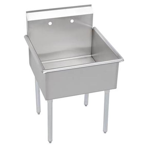 Elkay, E1C20X20-0X , Elkay 1 Compartment Sink, 25X26 OA, 20X20 Bowl, 12 ...