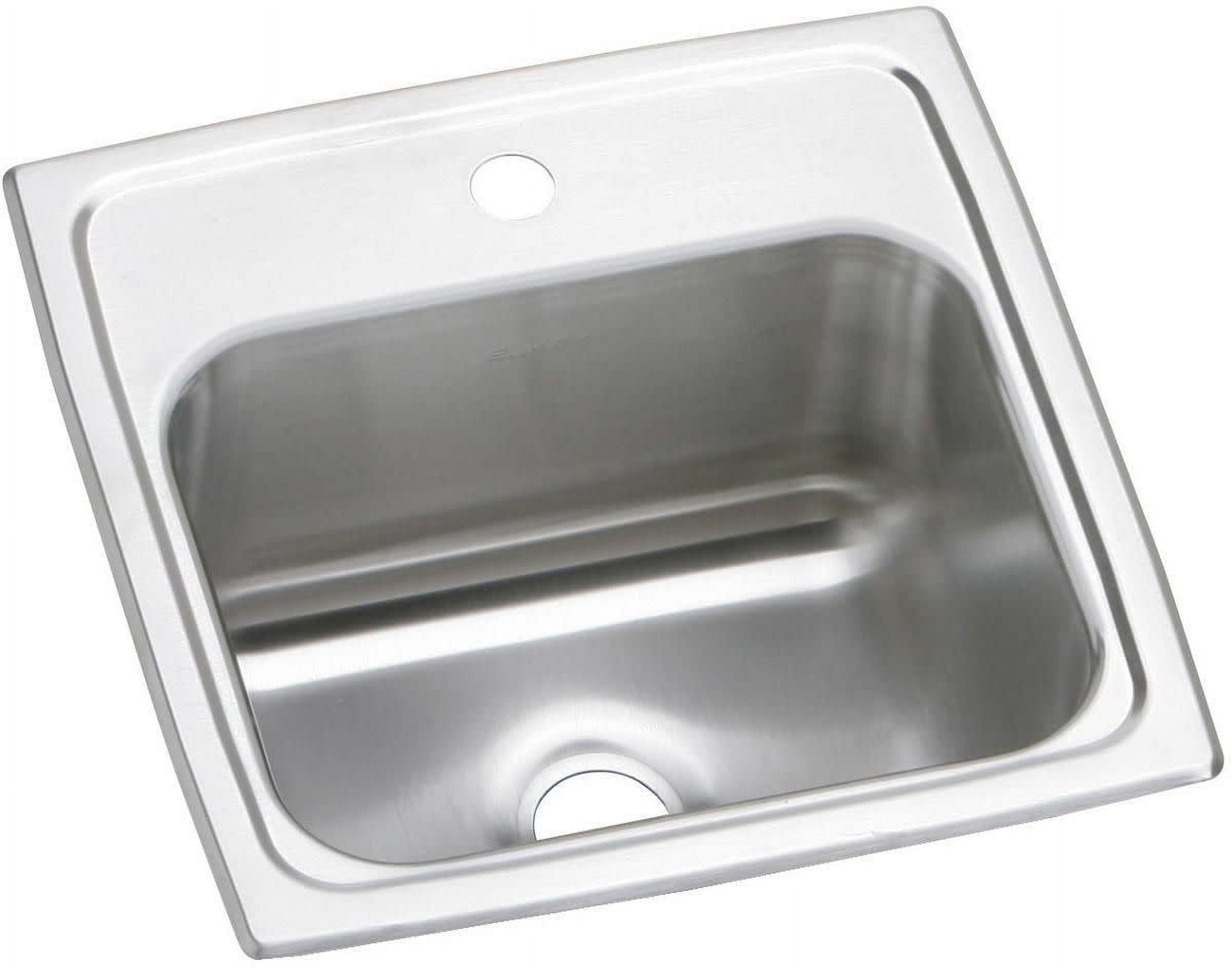 Elkay Bpsr15 Celebrity 15" Drop In Single Basin Stainless Steel Bar Sink - 1 Faucet Hole ...