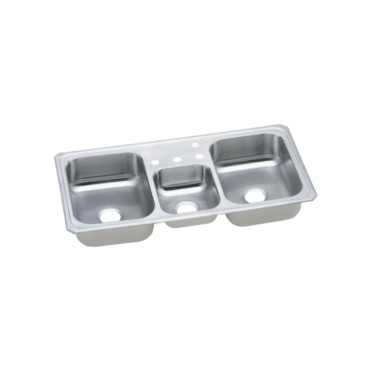 Elkay Cmr4322 Gourmet 43" Triple Basin 20-Gauge Stainless Steel Kitchen ...