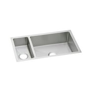 "Elkay Dayton Deep Kitchen Sink, Stainless Steel 33"" x 19"" x 6-7/16"", Equal Double Bowl Drop ...