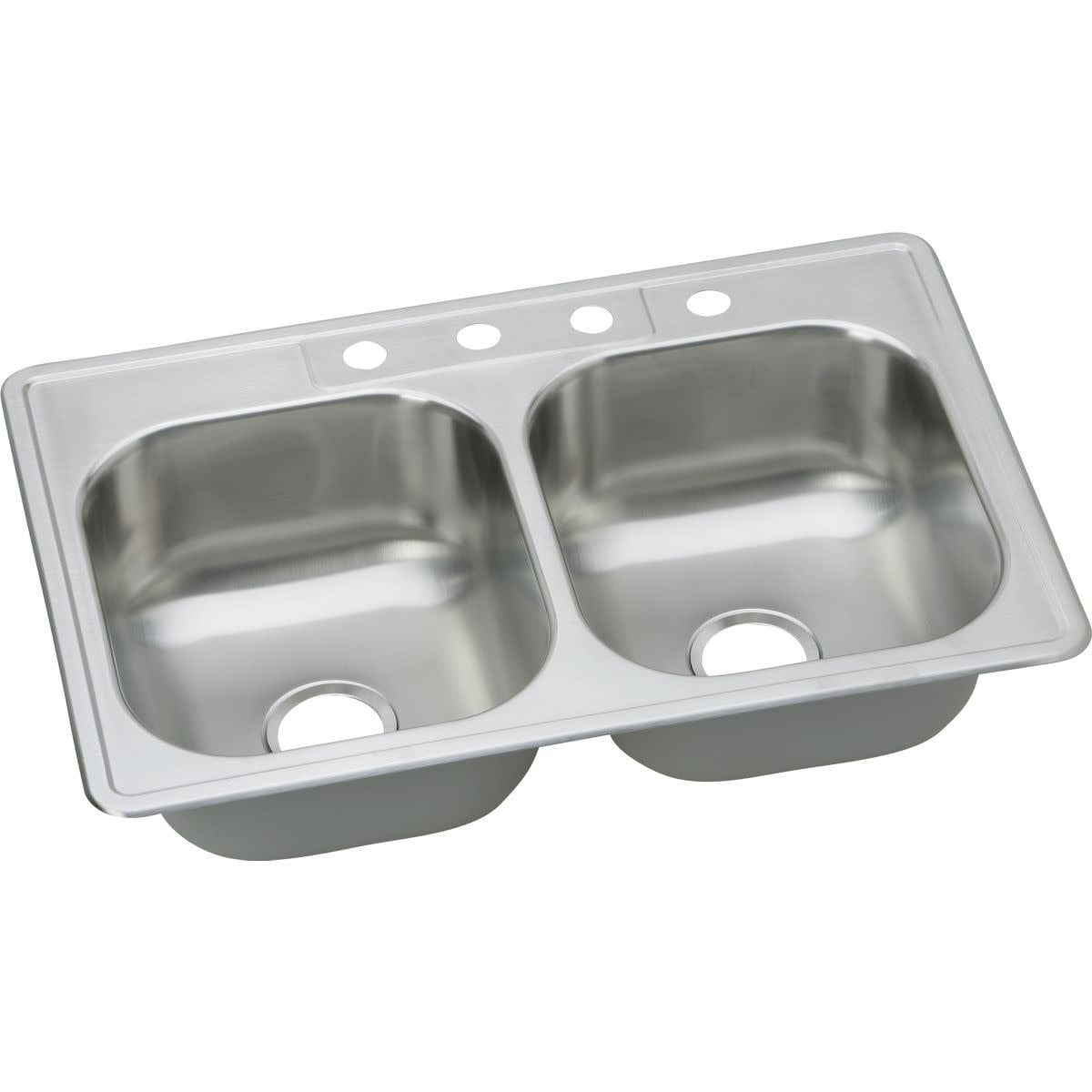 Elkay Dse23322 Dayton 33" Drop In Double Basin Stainless Steel Kitchen Sink - 5 Faucet - Walmart.com