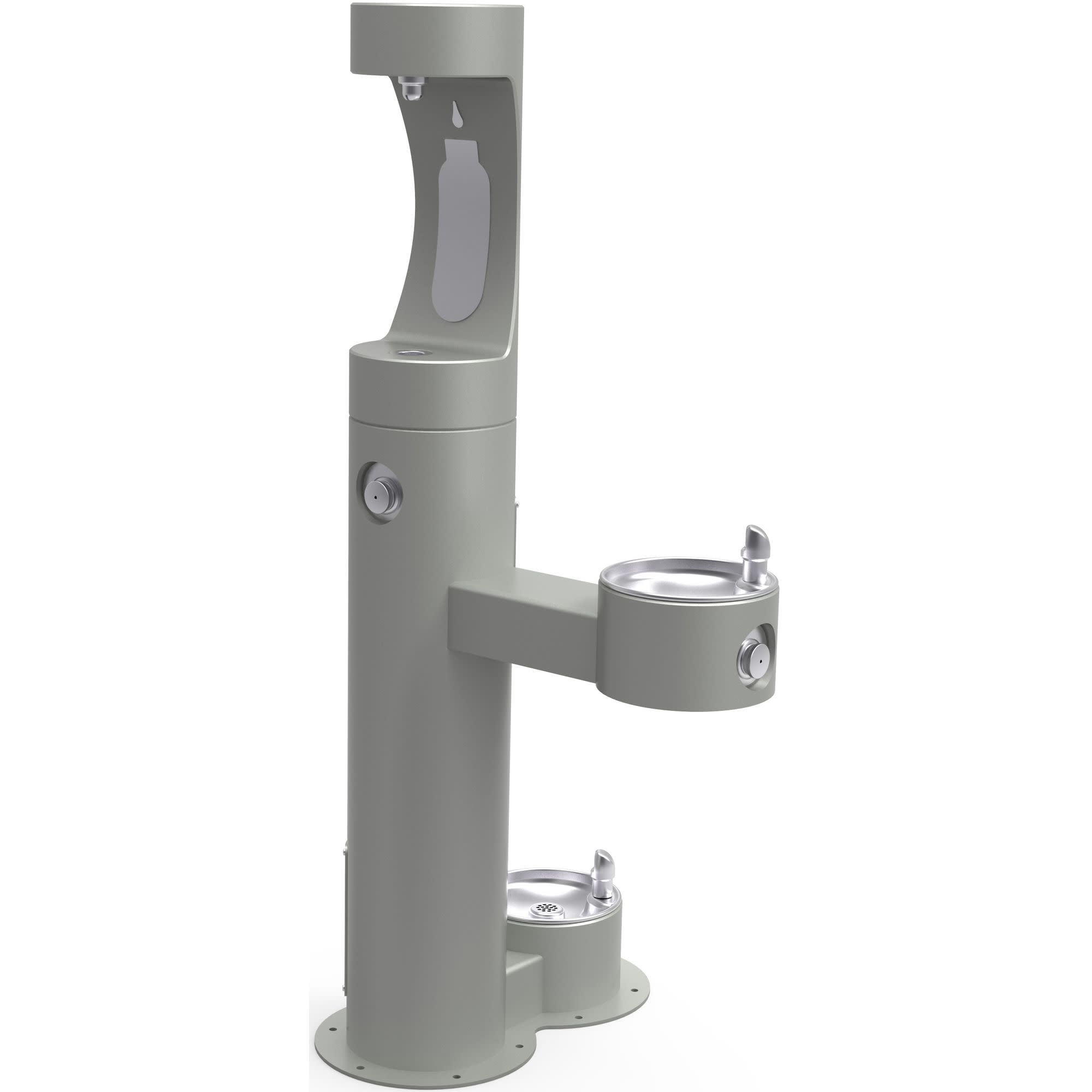 Elkay Lk4420bf1udbfrk Ezh20 26" Floor Mounted Outdoor Bi-Level Bottle ...