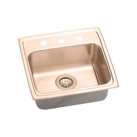 Elkay, LRAD2219555-CU , 18 Gauge CuVerro antimicrobial copper 22" x 19. ...