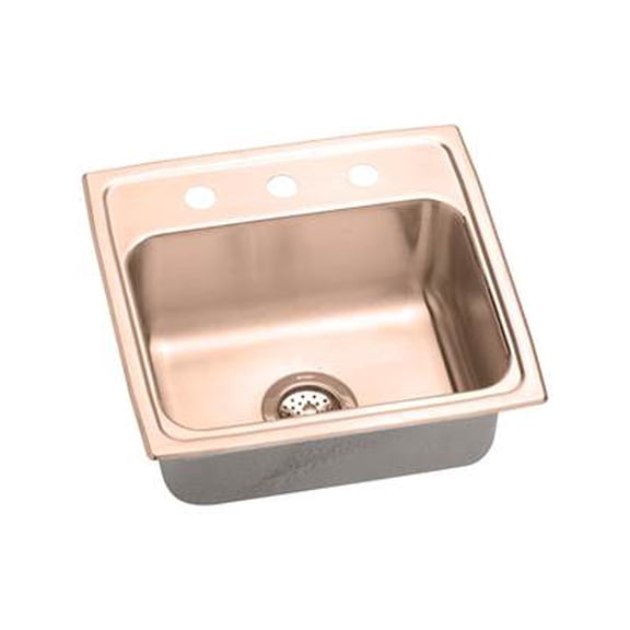 Elkay, LRAD2219555-CU , 18 Gauge CuVerro antimicrobial copper 22" x 19. ...