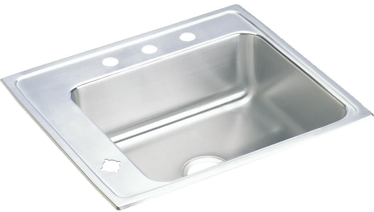Elkay Lustertone Classic Stainless Steel 22" x 19-1/2" x 7-1/2", Single ...
