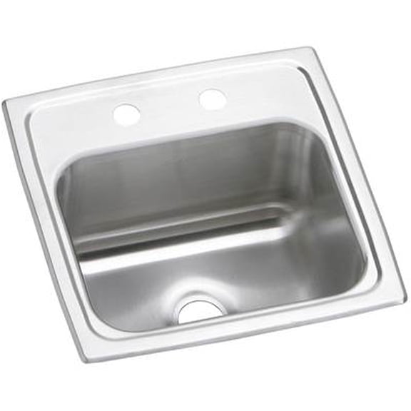 Elkay, BCR15X , 20 Gauge Stainless Steel 15" x 15" x 6.125" Single Bowl ...