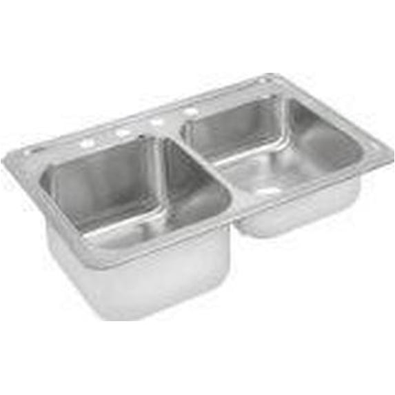 Elkay, STCR3322LX , 20 Gauge Stainless Steel 33" x 22" x 10.25" Double ...
