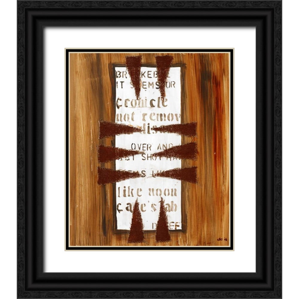 Elki,O 12x14 Black Ornate Wood Framed with Double Matting Museum Art ...