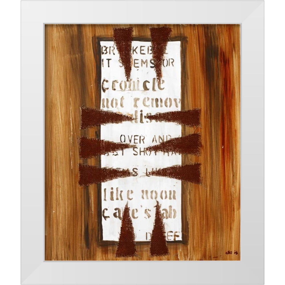 Elki,O 12x14 White Modern Wood Framed Museum Art Print Titled - Texta I ...