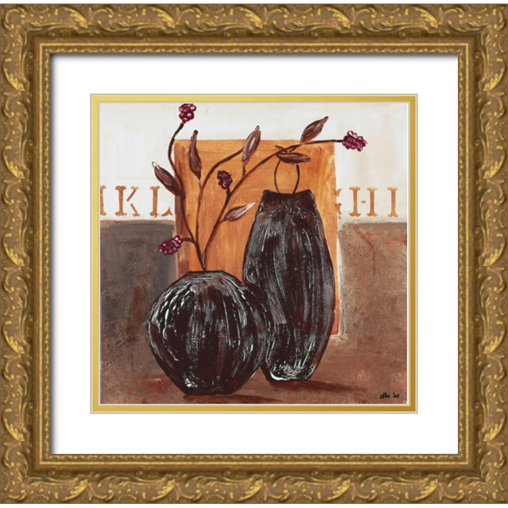 Elki,O 26x26 Gold Ornate Wood Framed with Double Matting Museum Art ...