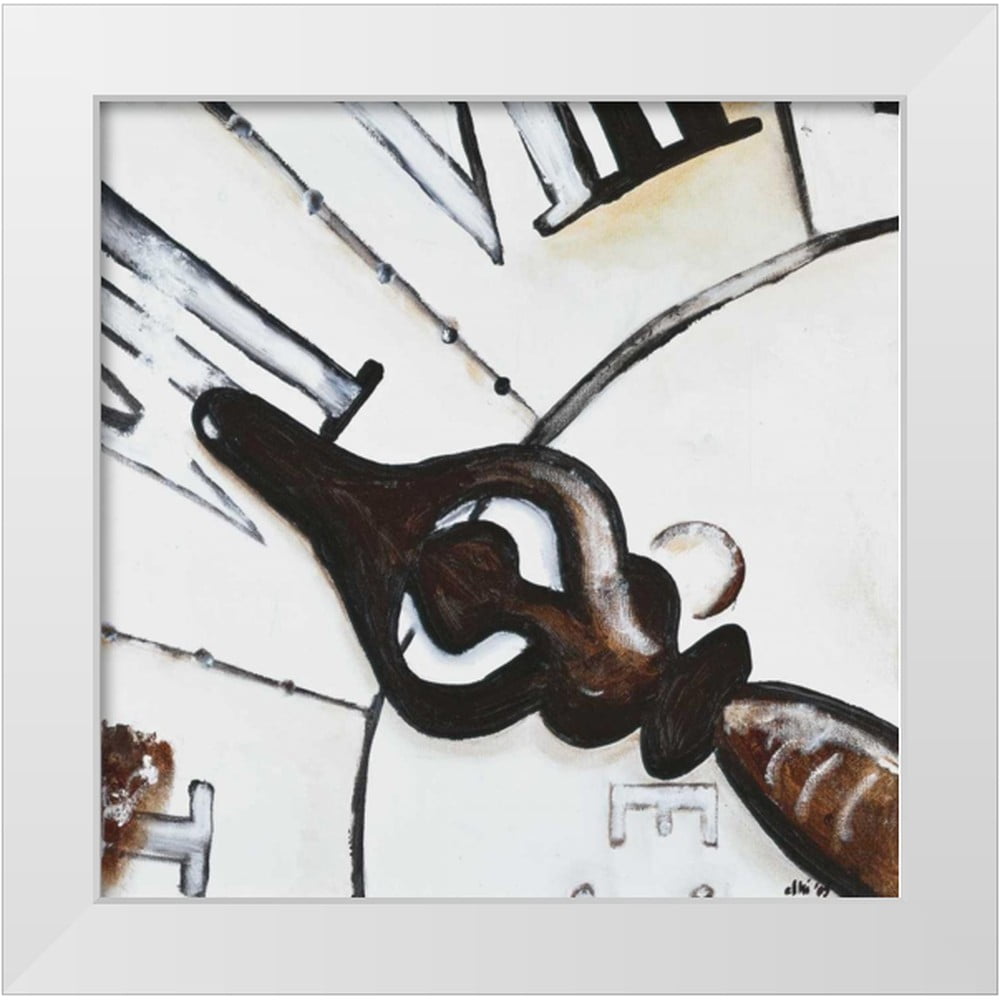 Elki,O 26x26 White Modern Wood Framed Museum Art Print Titled - Time II ...