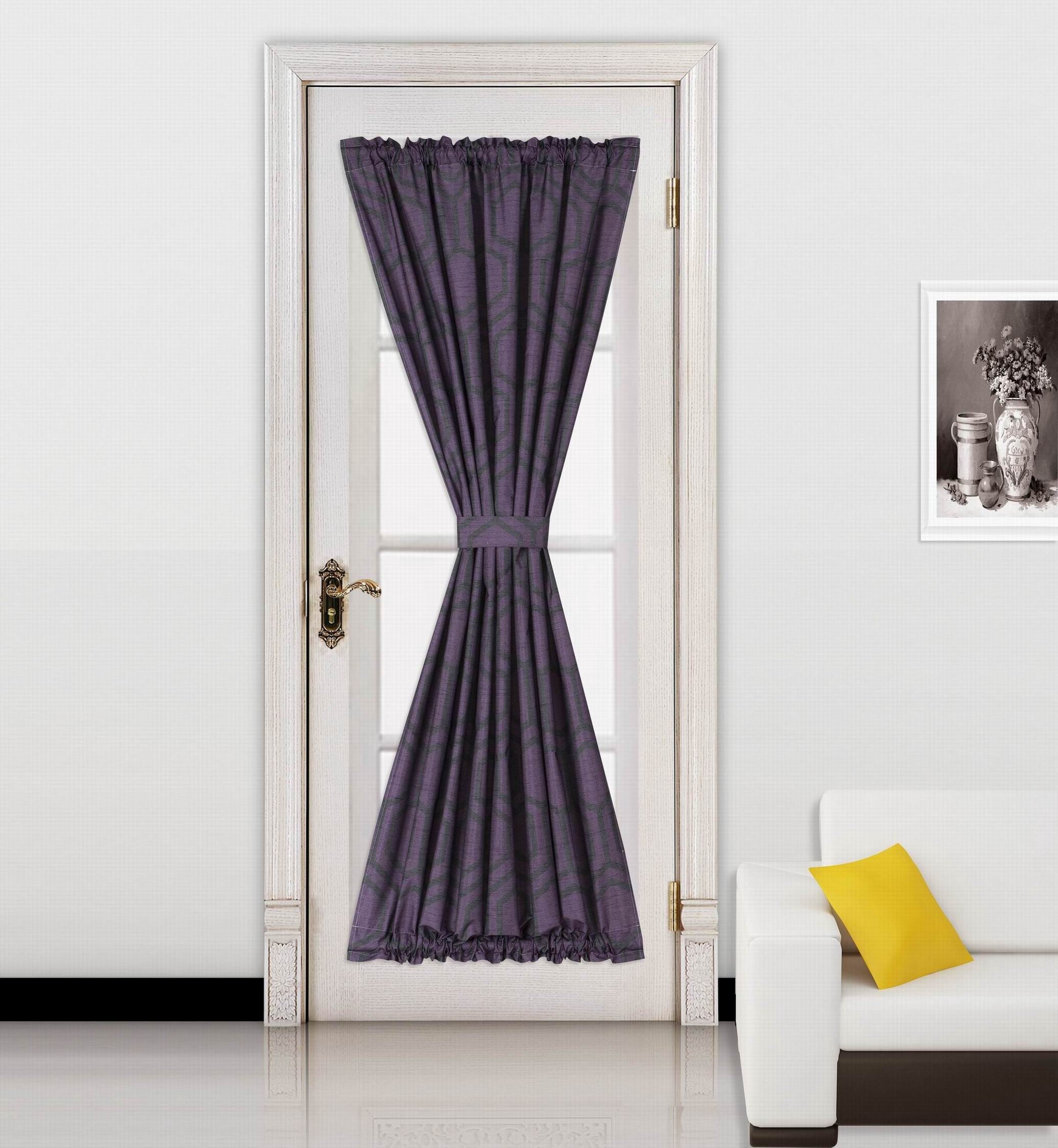 (Ella) Black-White 1 Mix Color Geometric French Door Foam Backing ...