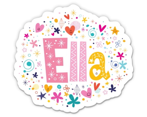 Ella Girl Name Cute Kid Lunchbox - 5" Vinyl Sticker - For Car Laptop I ...