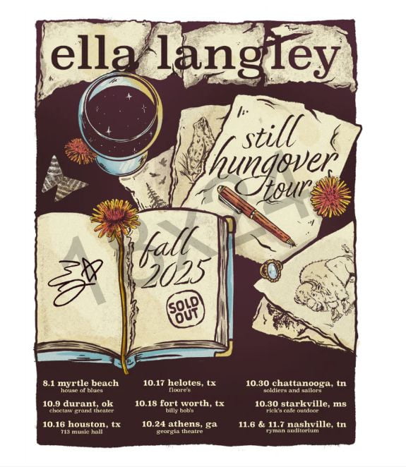 Ella Langley 2025 still hungover Fall Tour Poster Size 24''x36 ...