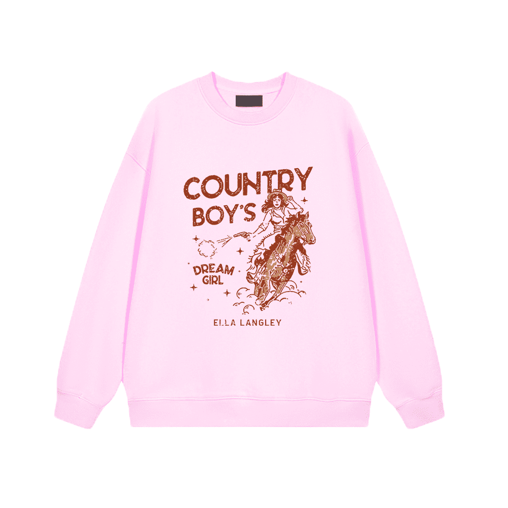 Ella Langley Merch Sweatshirt Country Boy's Dream Girl Long Sleeve ...