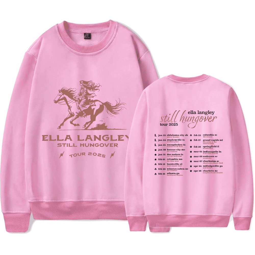 Ella Langley Merch Sweatshirt Still Hungover Tour 2025 Long Sleeve ...