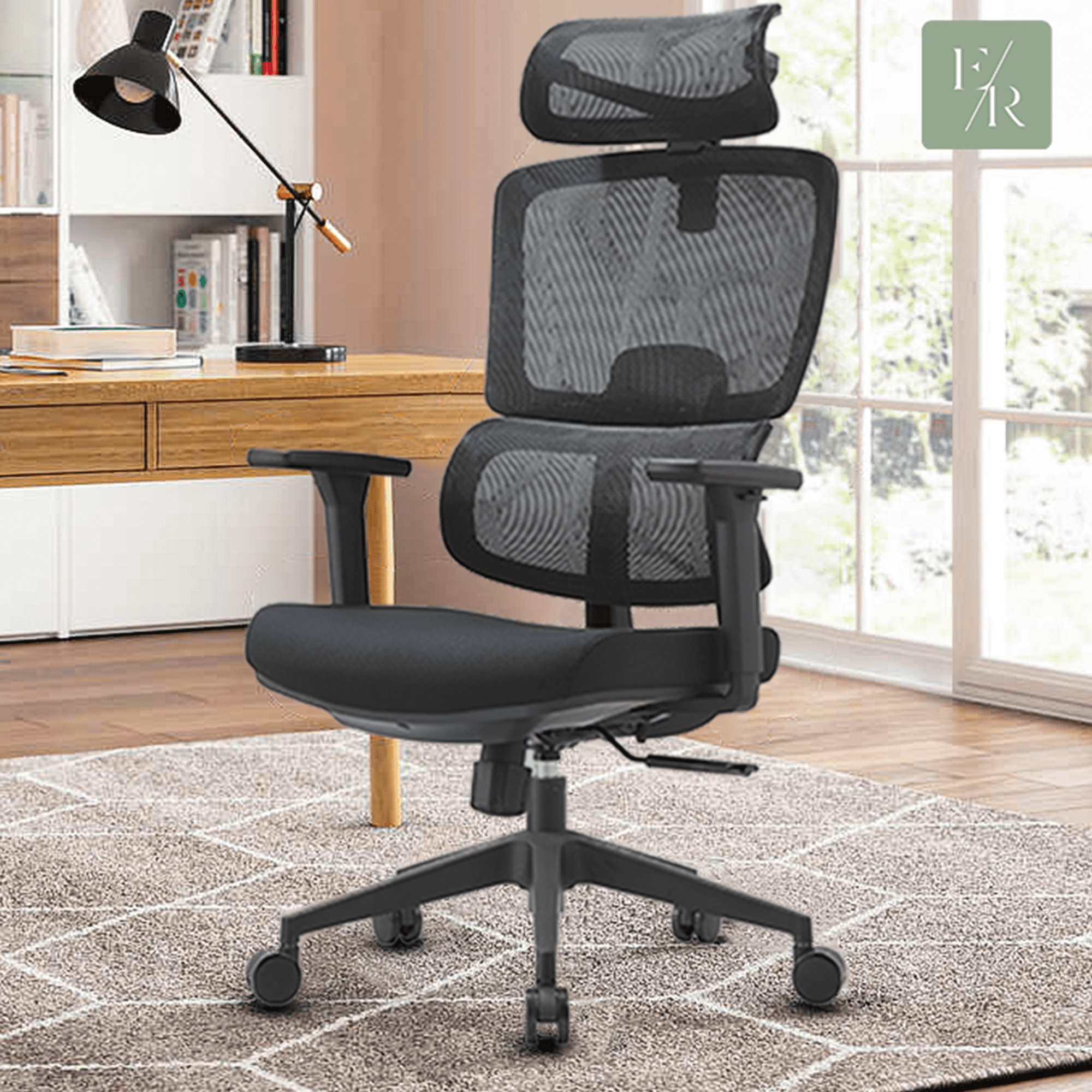 Ella Rhae Mesh Executive Office Chair with lumbar, Black - Walmart.com