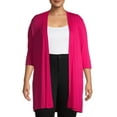 Ella Samani Women's Plus Size Lightweight Cardigan with Long Sleeves ...