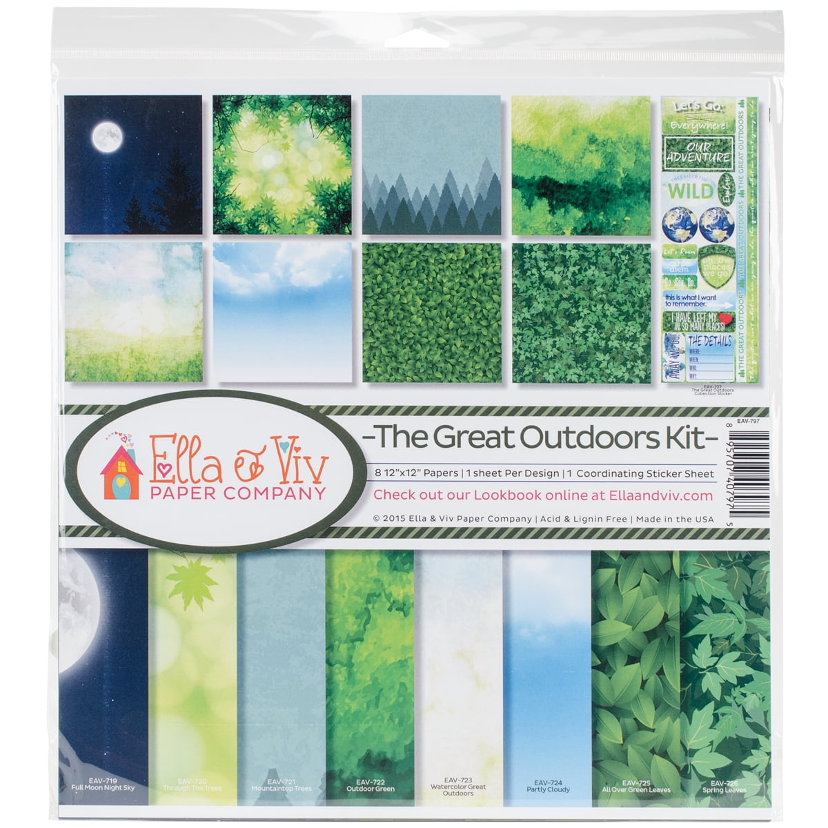 Ella & Viv Collection Kit 12"X12"-The Great Outdoors - Walmart.com