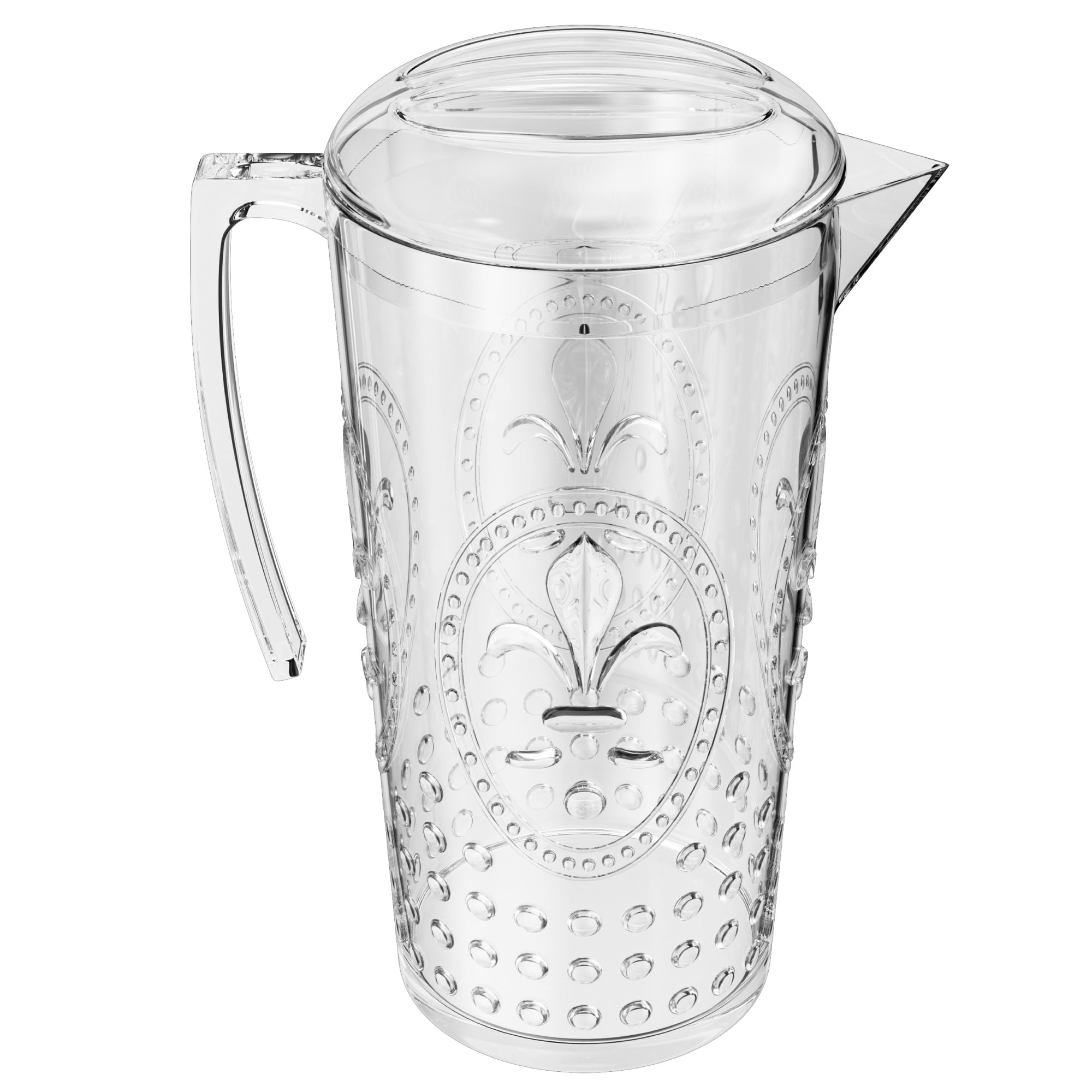 Elle Decor Acrylic Fleur De Lys Water Pitcher, Plastic Water Pitcher ...