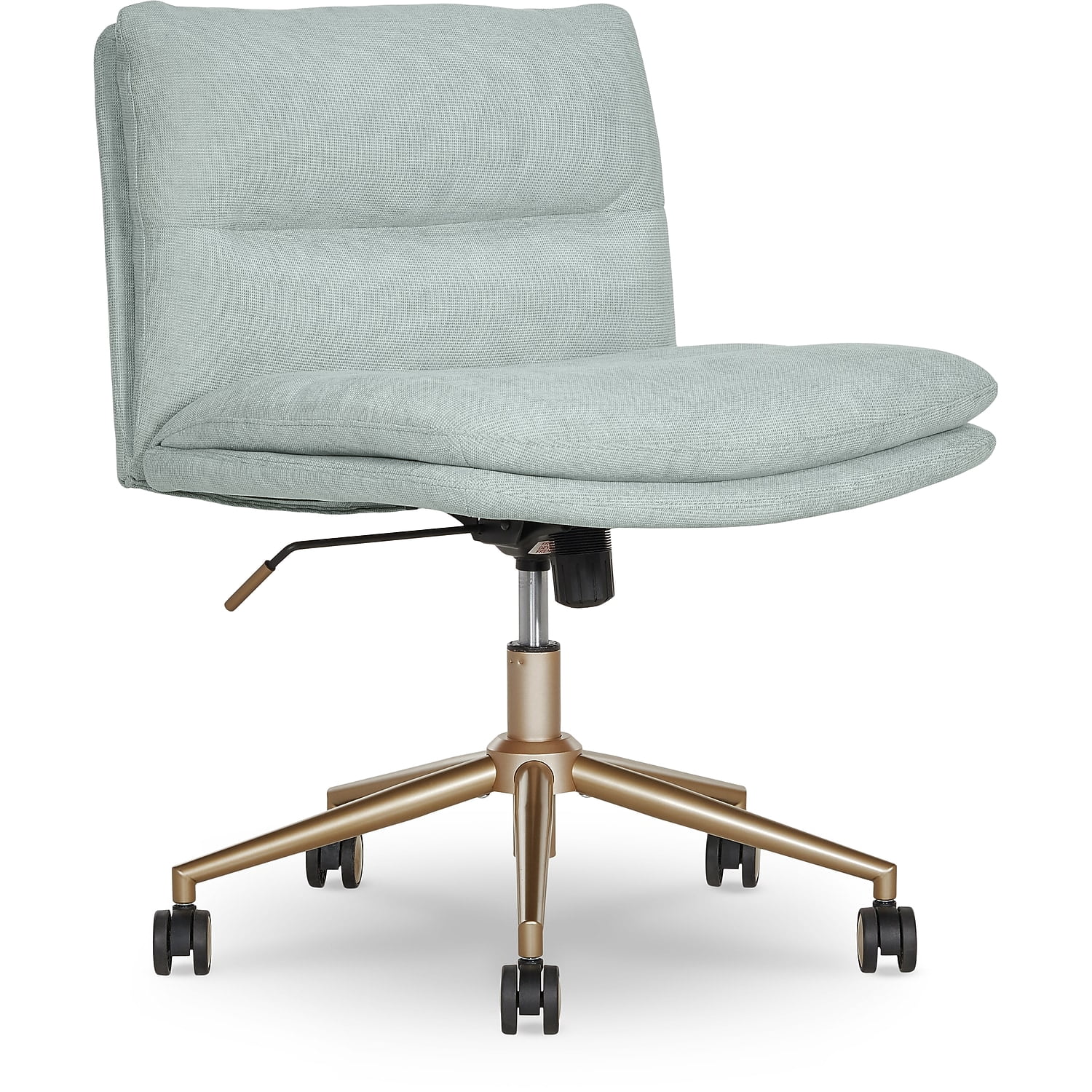 Elle Decor Ariana Criss Cross Armless Ergonomic Fabric Swivel Computer ...