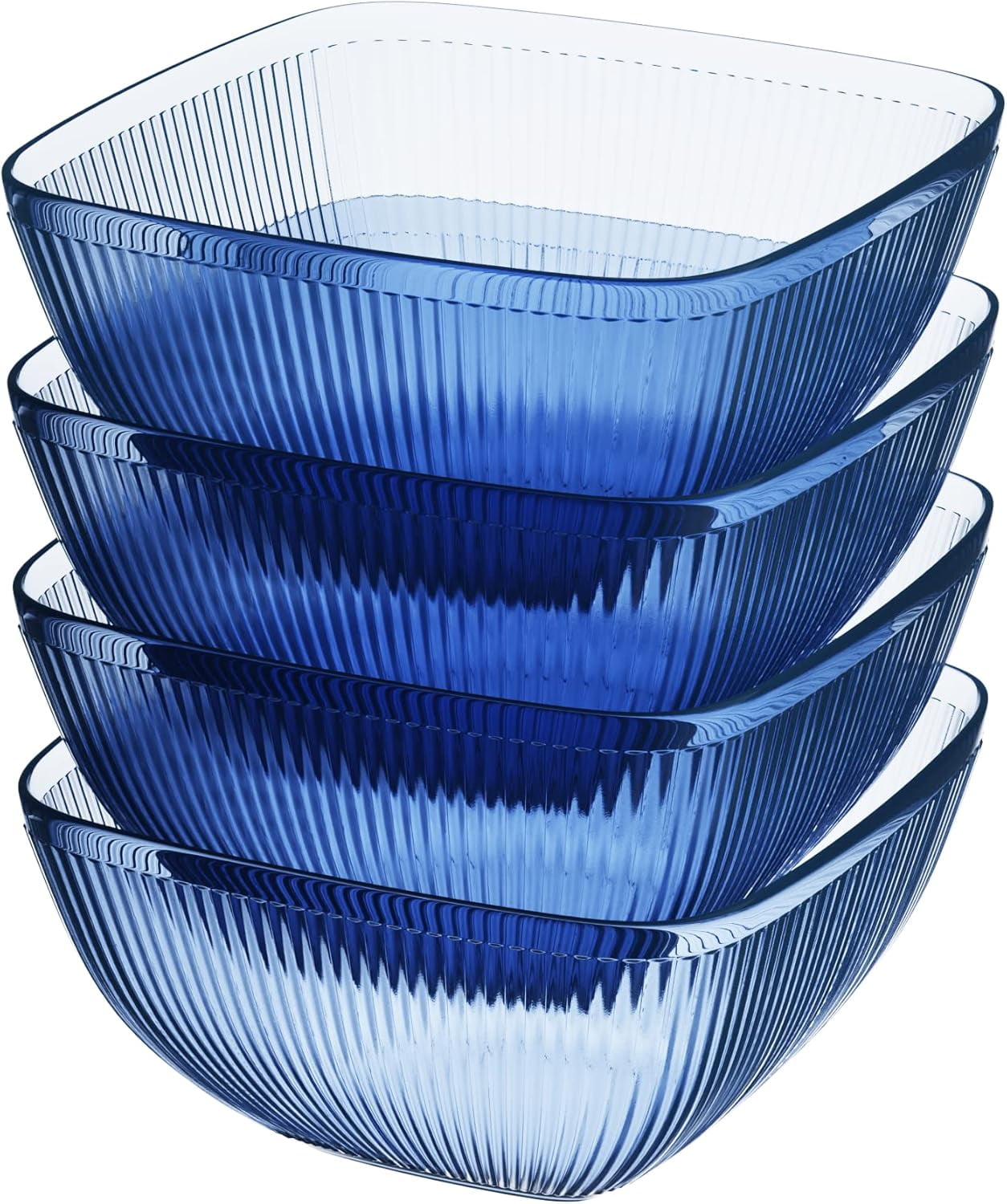 Elle Decor Ribbed Acrylic Bowls, set of 4-13.52 oz Serving Bowls for ...