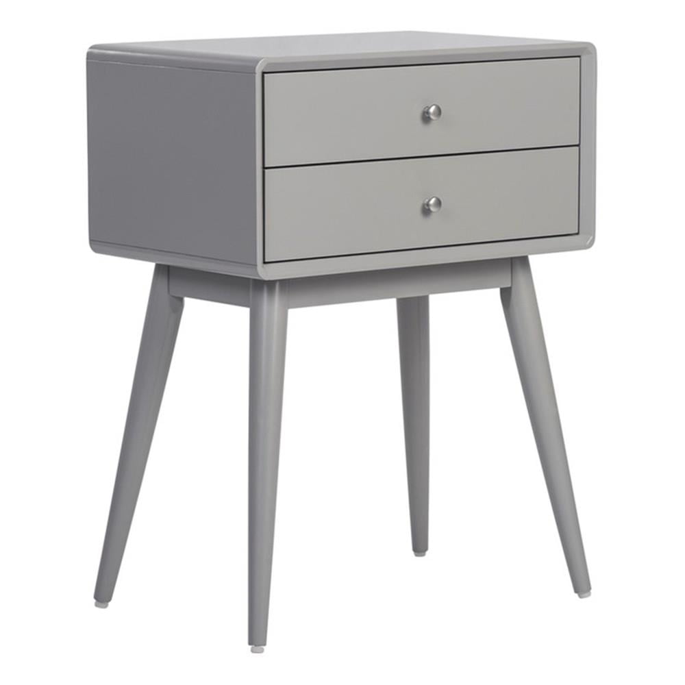 Elle Decor Rory 2 Drawer Side Table in French Gray - Walmart.com