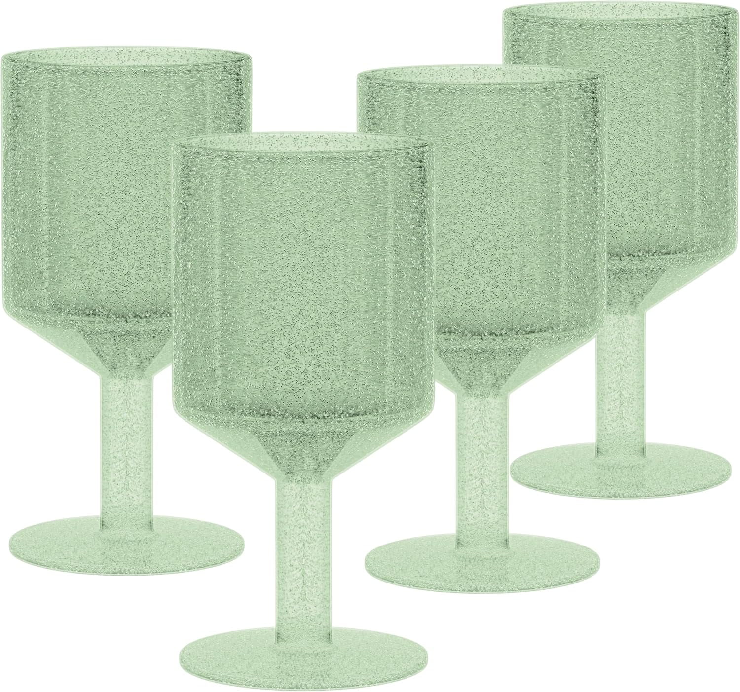 Elle Decor Vintage Drinking Glasses Set of 4 Bubbled Glass Goblets ...