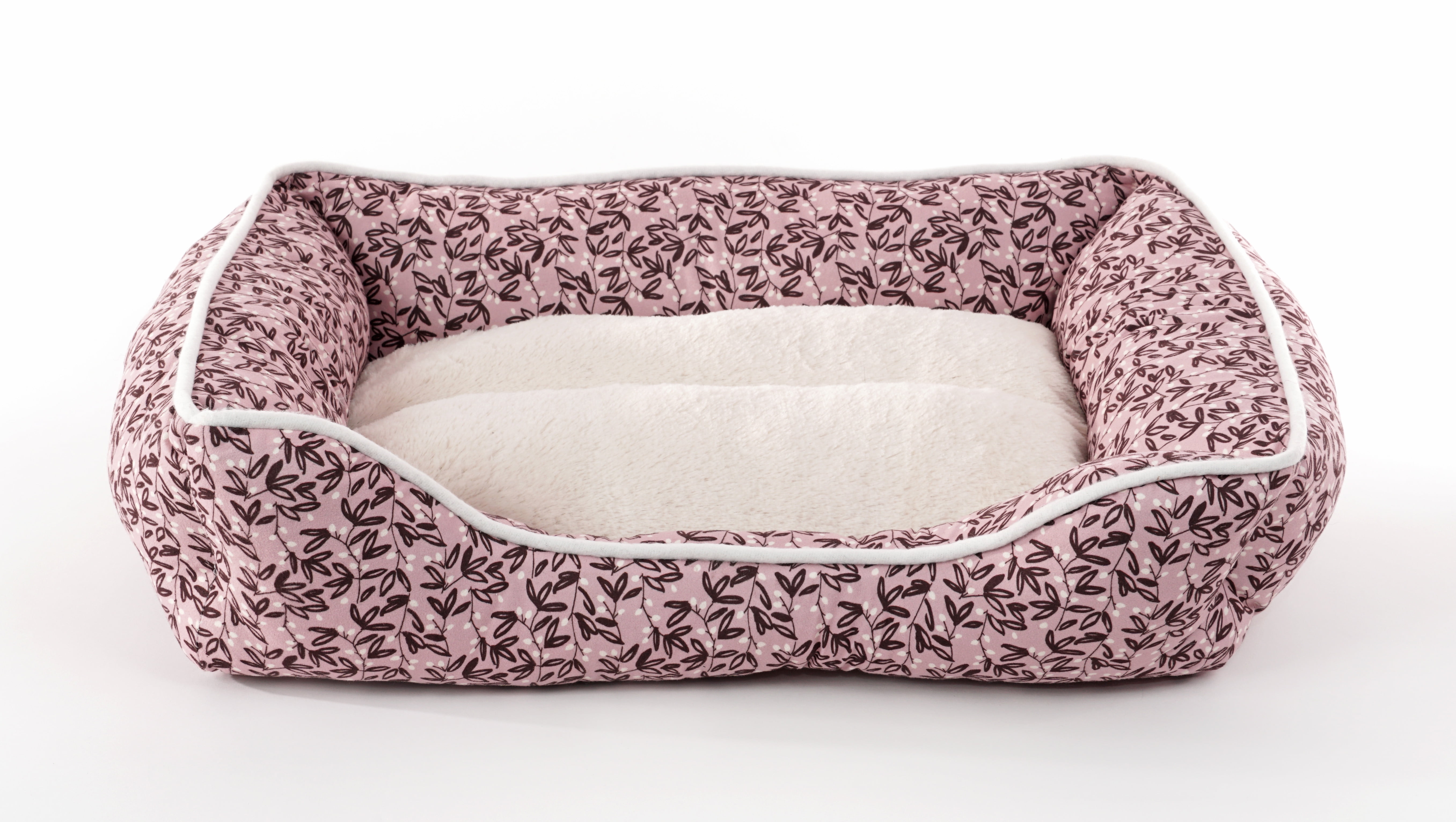 Elle Deluxe Printed Microsuede Cuddler Pet Bed with Ultra-Soft Plush ...