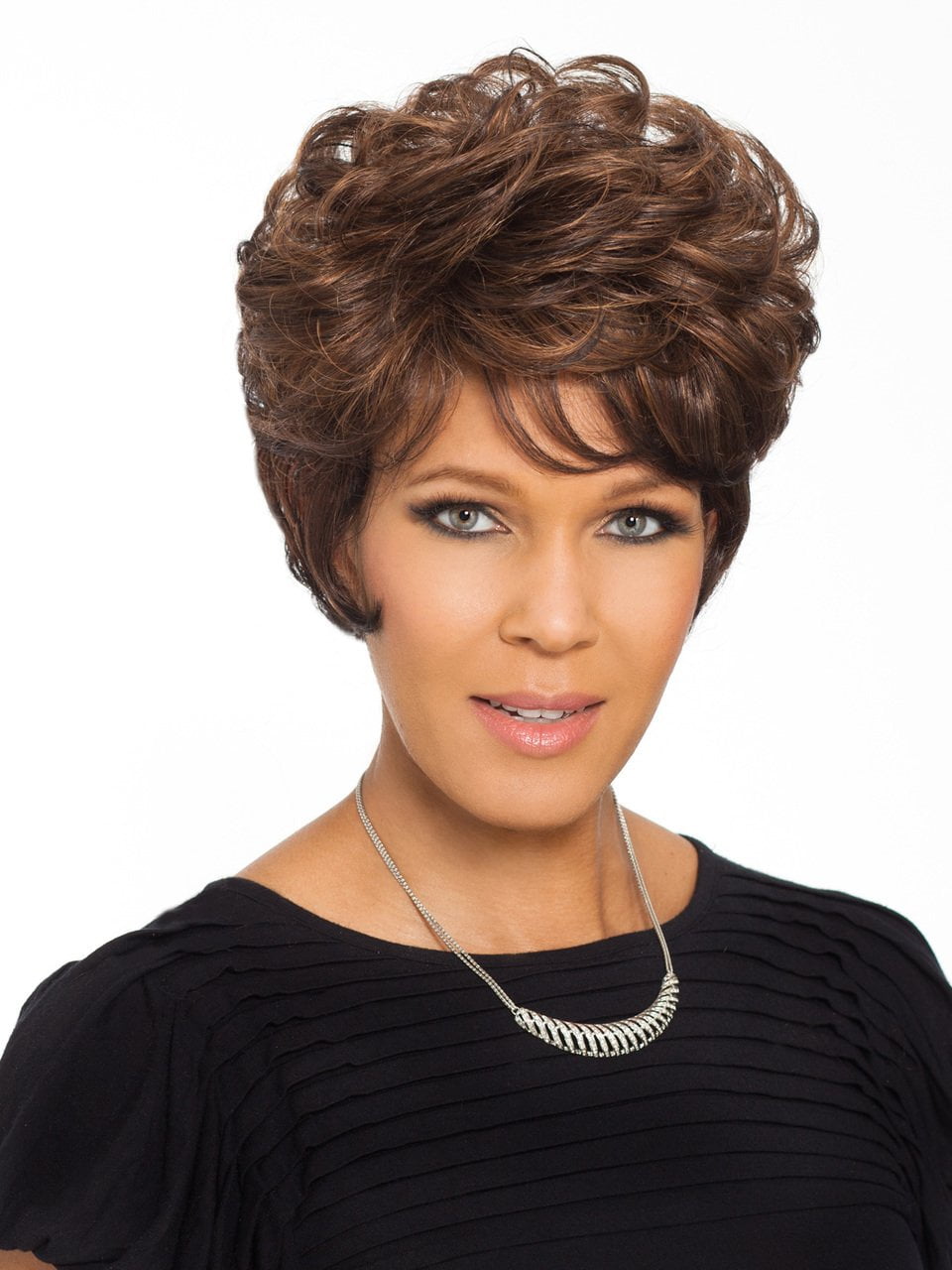 Elle Wig Color 3T34 - Foxy Silver Wigs Short Curly Pixie Wispy Bangs ...