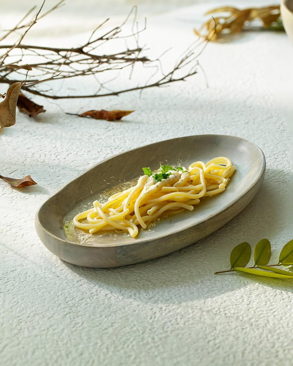 EllementryWisteria Yellow Platter Large Elegant Serving Platter with ...